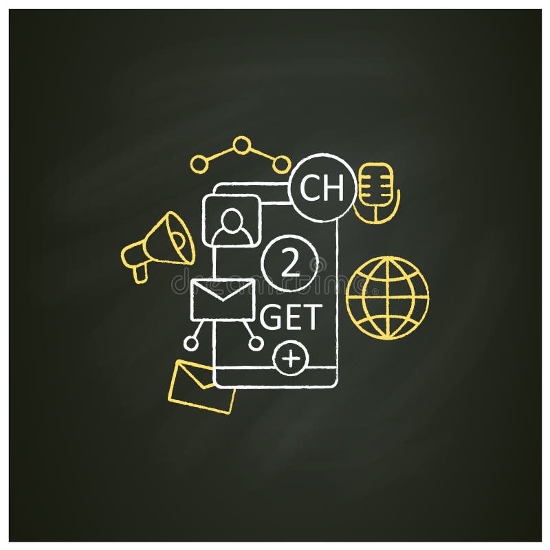 Drop-in-audio Chat Invite Chalk Icon Stock Vector - Illustration of ...