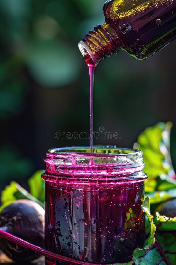 A Drop of Beetroot Essential Oil. Selective Focus Stock Photo - Image ...