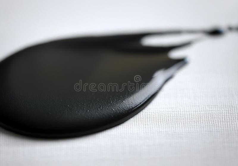 Drop of Black Acrylic Paint Stock Illustration - Illustration of drop ...
