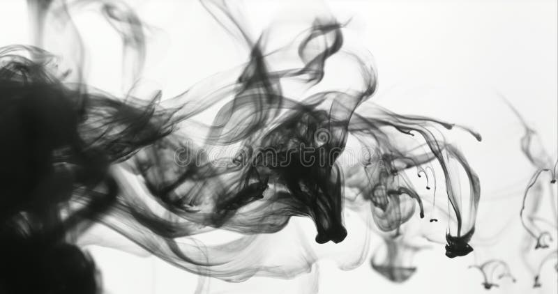 Drop of Black Ink Falling into the Water Stock Footage - Video of ...