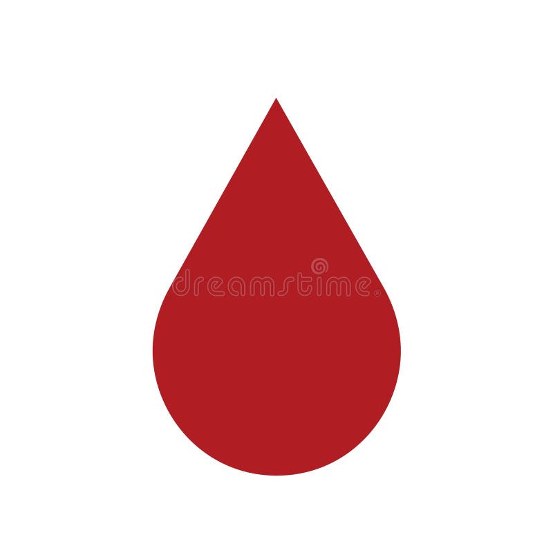 Drop of Blood. Minimalistic Red Droplet Icon Symbolizing Blood Donation ...