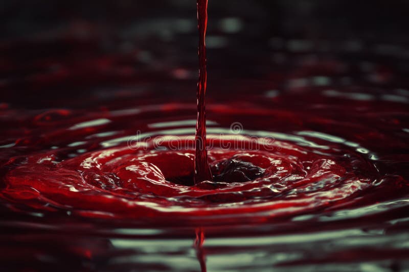 A Drop of Blood Drips into a Puddle Stock Photo - Image of motion, drop ...