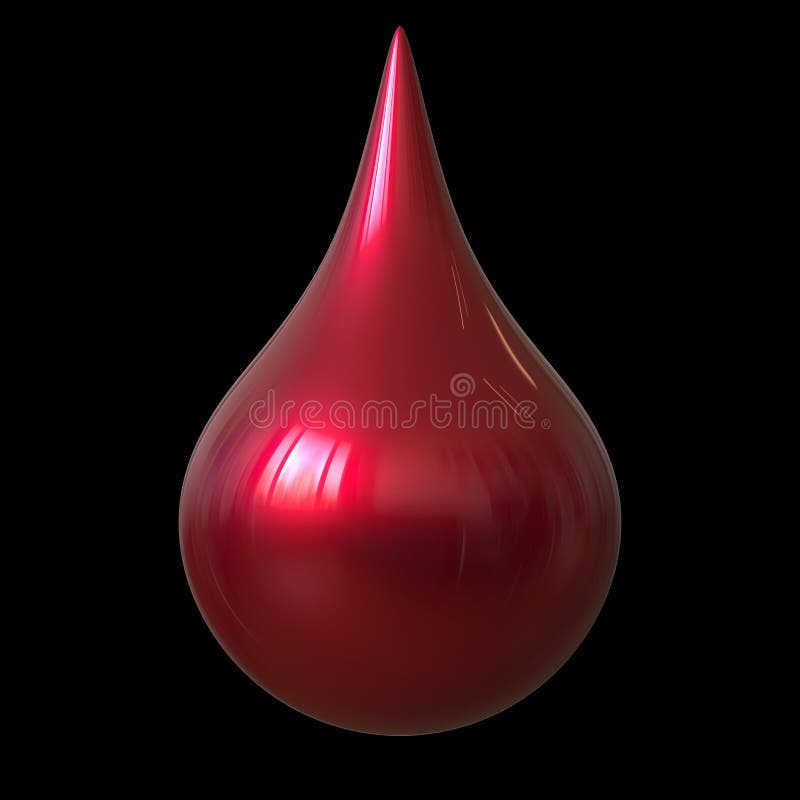 Drop Blood Red Abstract Droplet Form Closeup Macro Stock Illustration ...