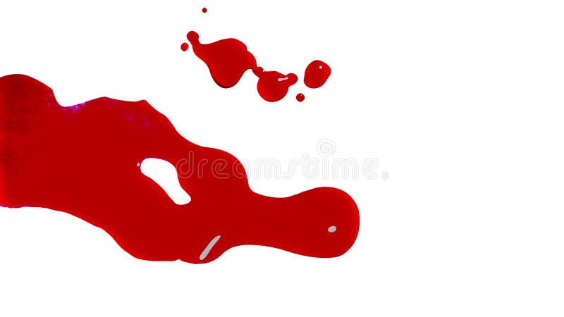A Drop of Blood on a White Background Stock Image - Image of paint ...