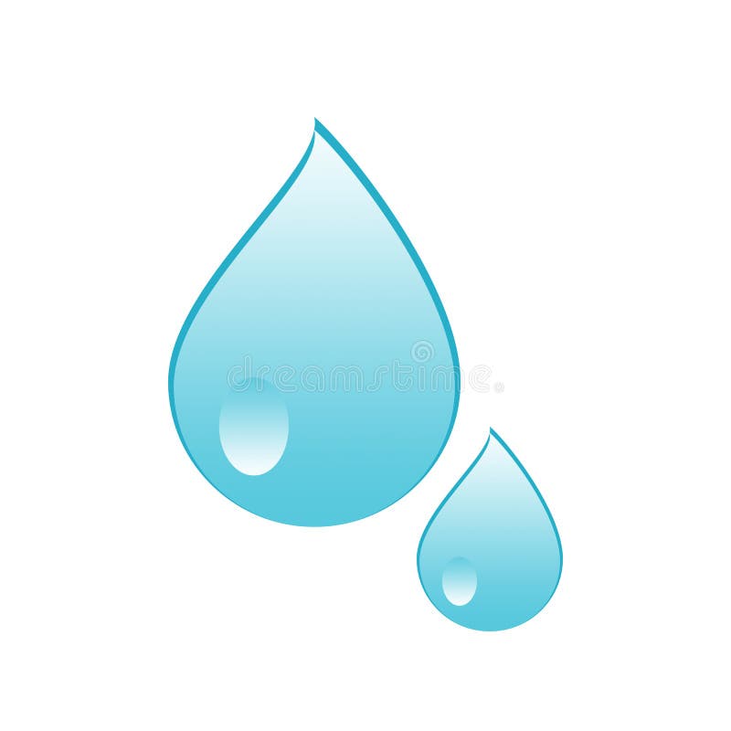 Drop, Blue Flat Icon. Isolated on White Background Vector Illustration ...