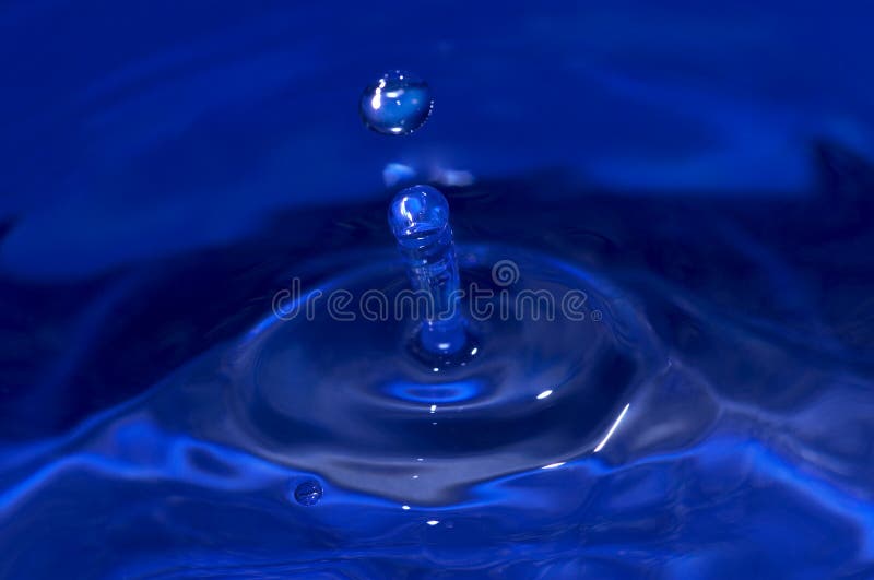 Drop and blue water stock photo. Image of abstract, splashes - 523412