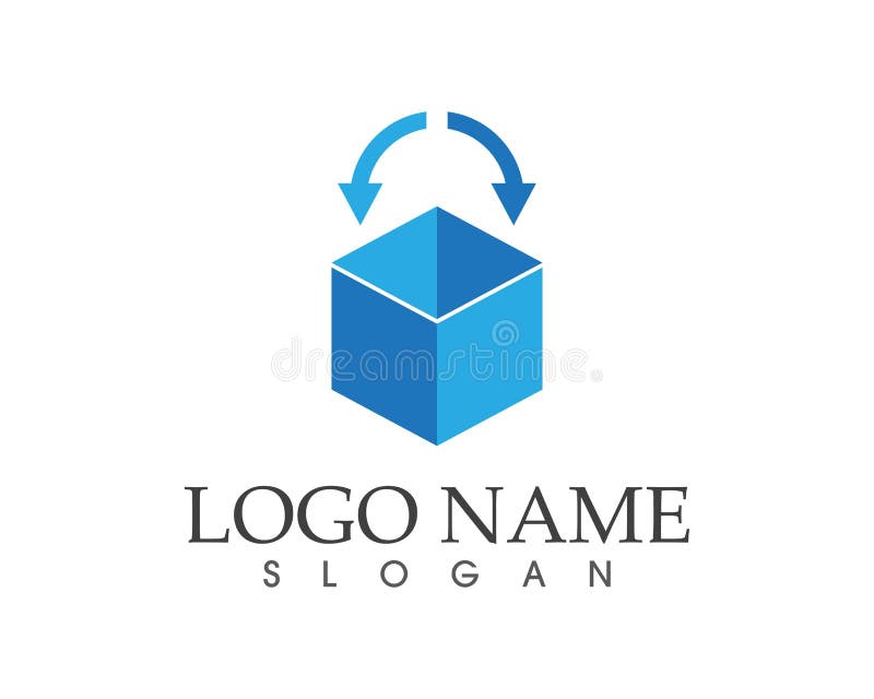 Drop Box Icon Business Logo Stock Vector - Illustration of storage ...