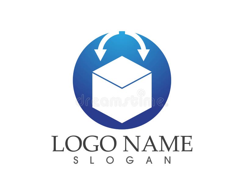 Drop Box Icon Business Logo Stock Vector - Illustration of container ...