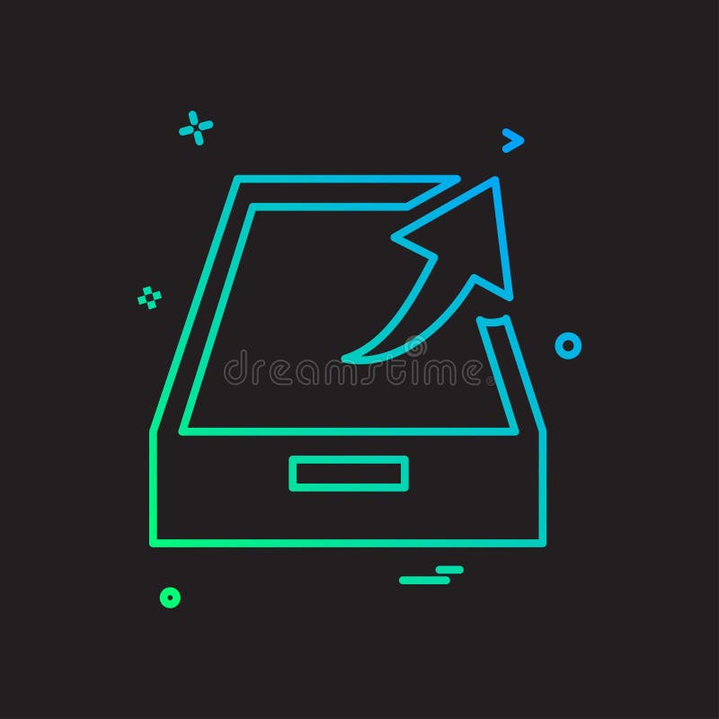 Drop Box Icon Design Vector Stock Vector - Illustration of sign ...