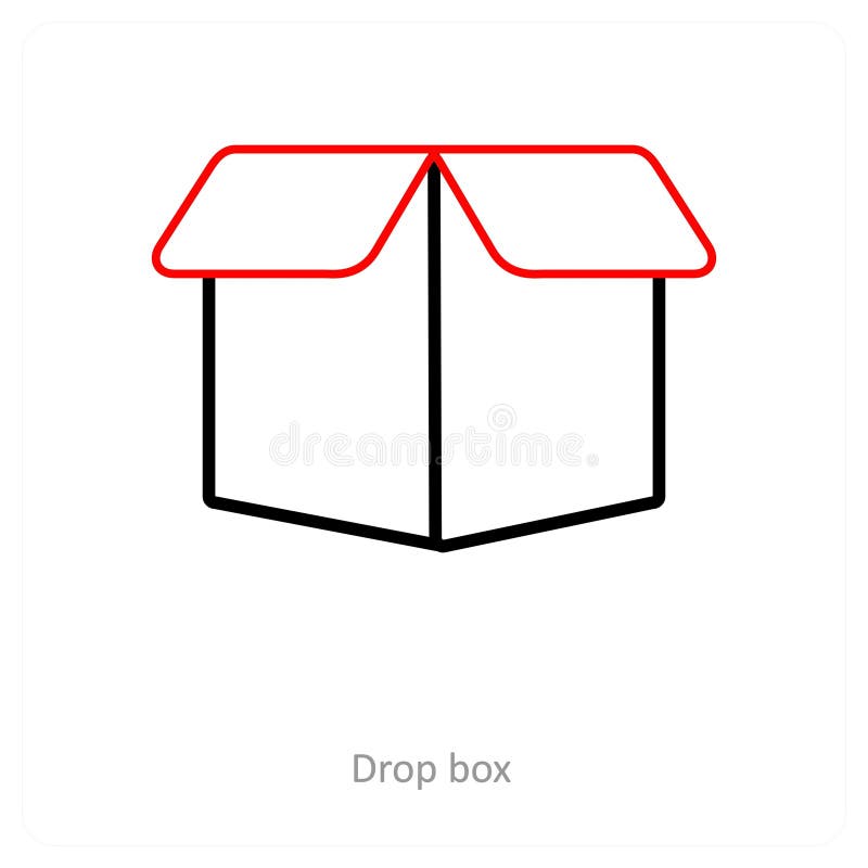Drop Box and Network Icon Concept Stock Illustration - Illustration of ...