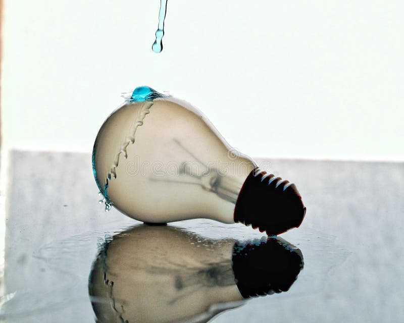 The Drop and the Bulb Light Stock Image - Image of light, bulb: 91233177