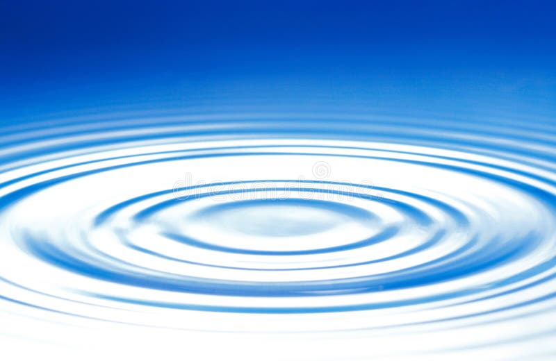 A Water Drop Causes Circular Waves on the Surface Stock Illustration ...
