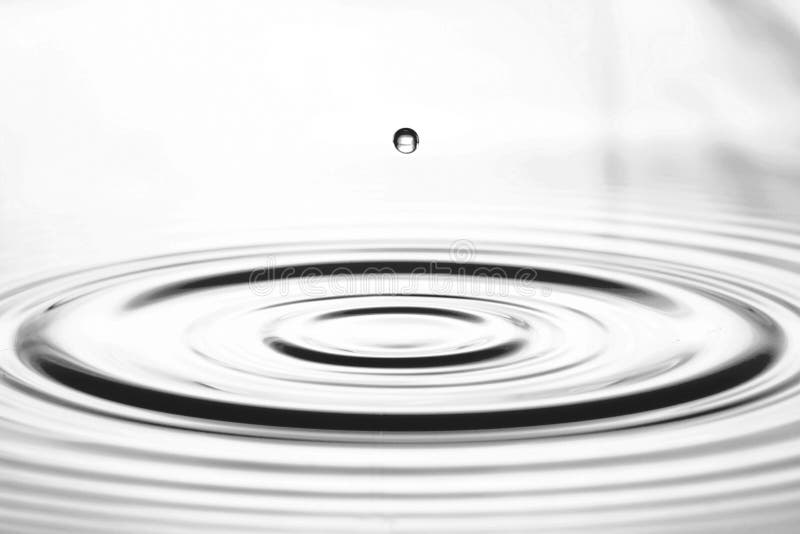 A Water Drop Causes Circular Waves on the Surface Stock Illustration ...