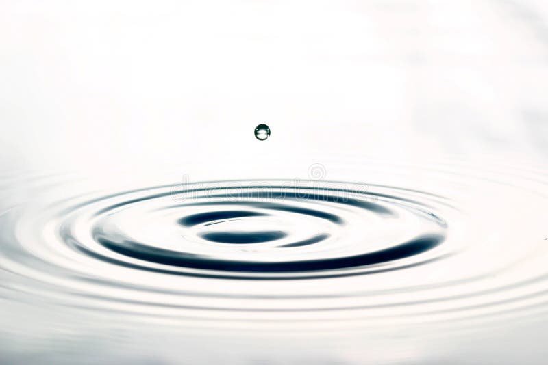 A Drop Causes Circular Waves on the Surface Stock Illustration ...