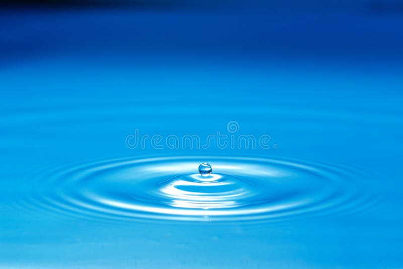A Drop Causes Circular Waves on the Surface Stock Illustration ...