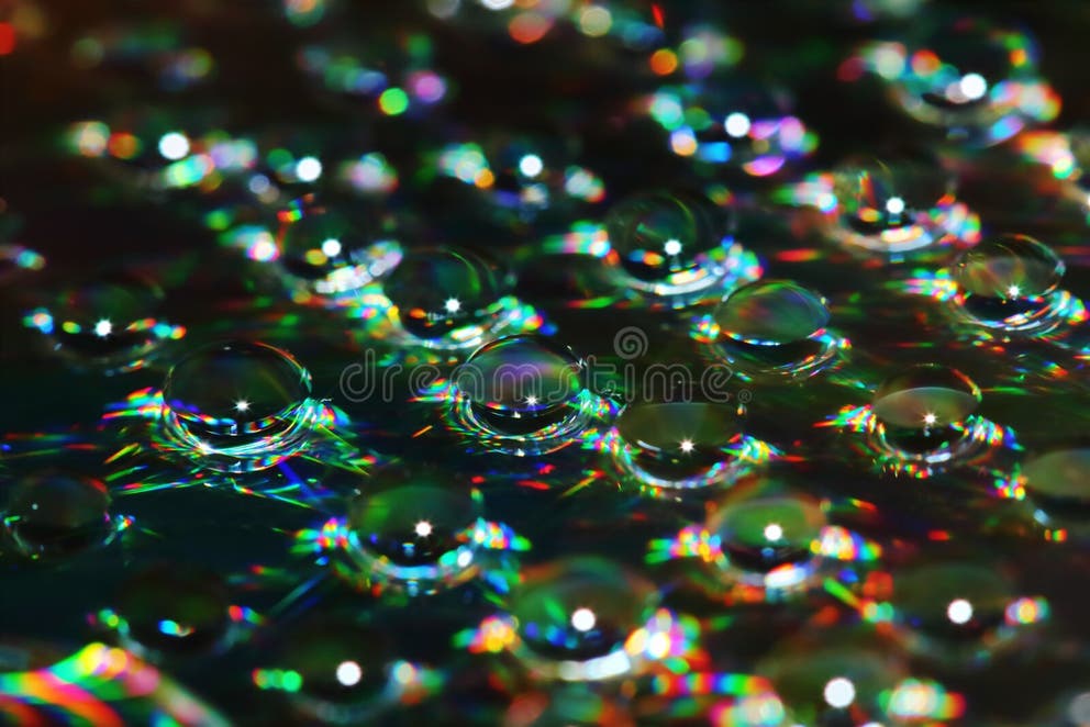 Drop on Cd in Close Up for Beautiful Light Background Stock Image ...