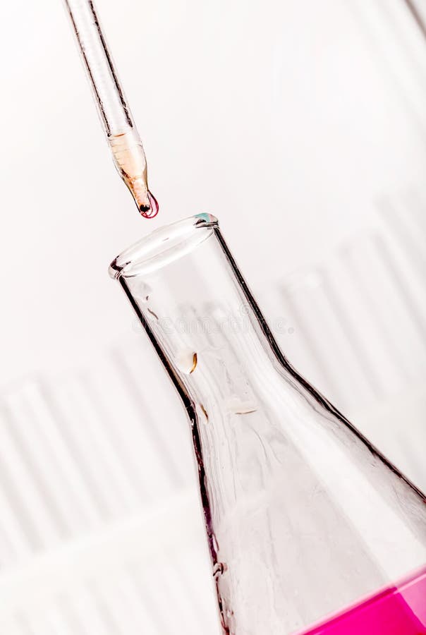 Drop of chemical agent stock image. Image of flasks, experiment - 52476337