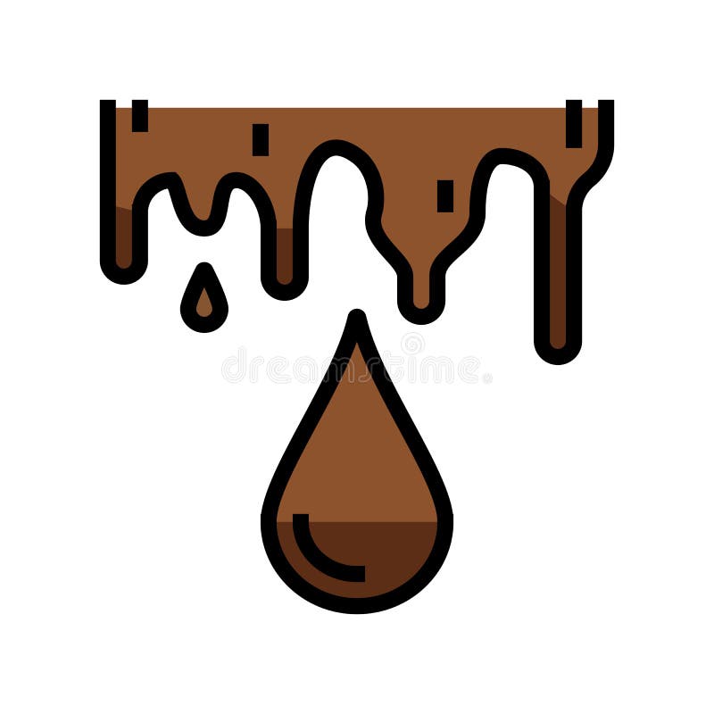 Drop Chocolate Color Icon Vector Illustration Stock Vector ...