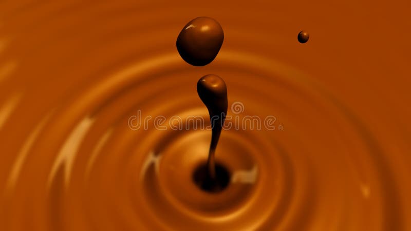 Drop of Chocolate Macro with the Focus Effect (drop 2) Stock ...