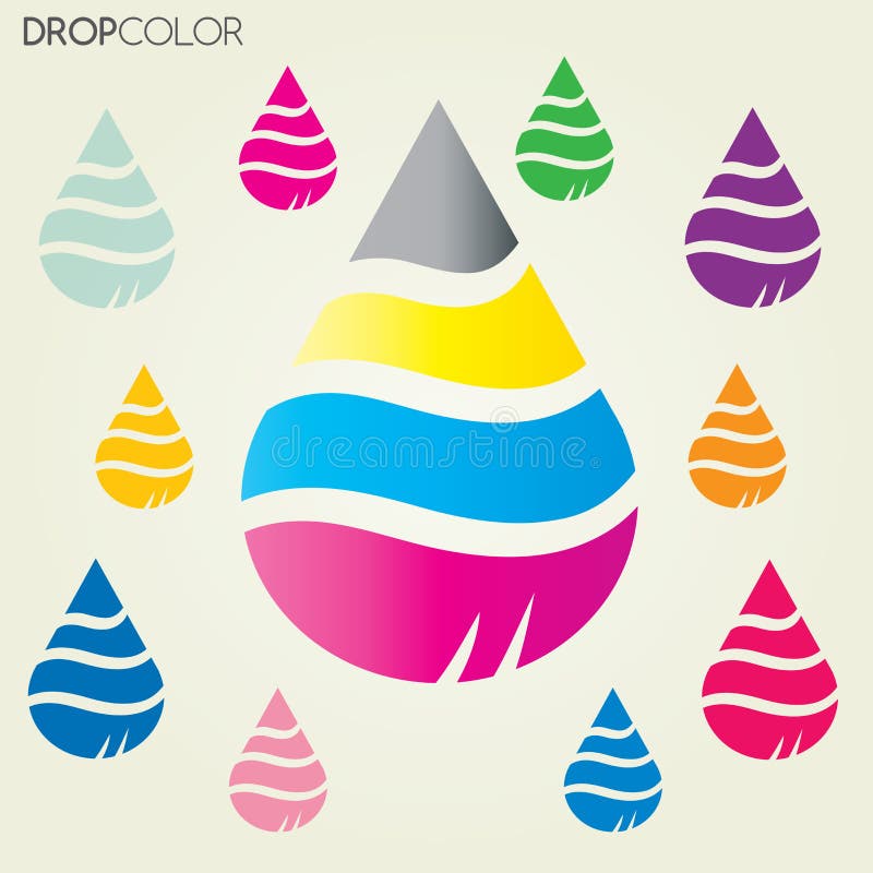 Drop cmyk web buttons stock vector. Illustration of network - 28619027