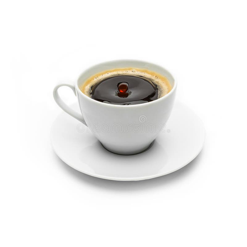 Drop of coffee stock image. Image of drink, splash, white - 238554413