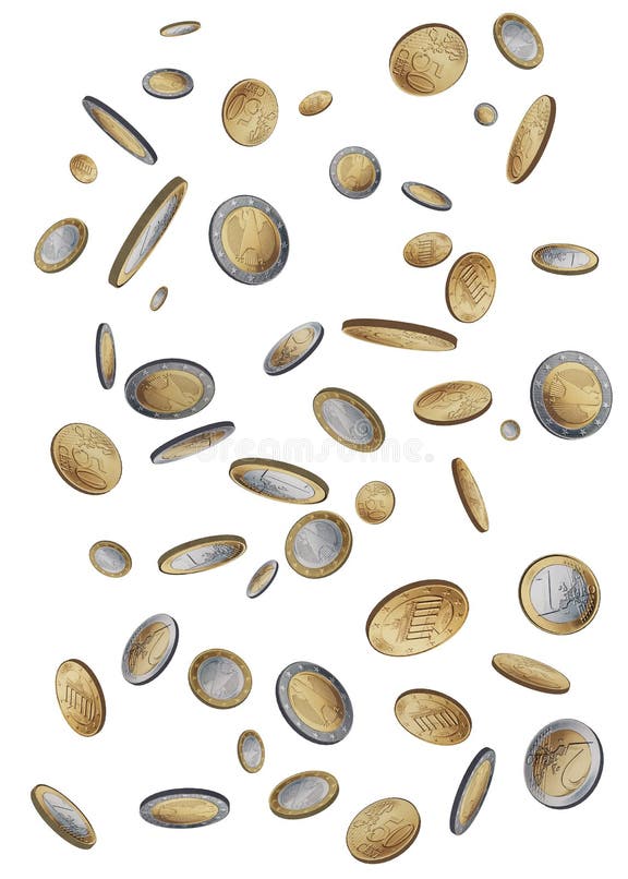 Drop coins stock illustration. Illustration of fund, cent - 27318985