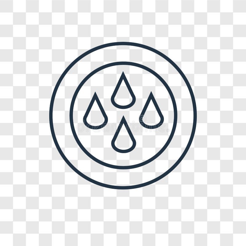 Drop Concept Vector Linear Icon Isolated on Transparent Background ...