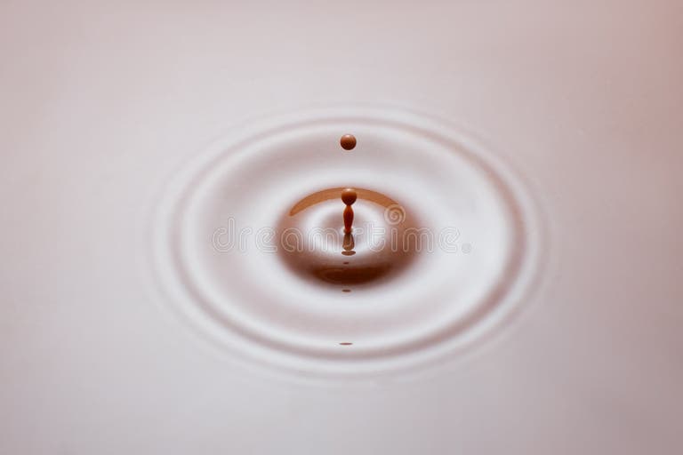Drop Created Splash with Circle Ripple Stock Photo - Image of drop ...