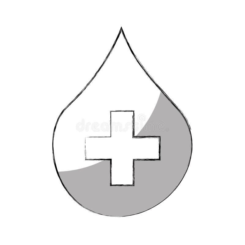 Drop medical symbol icon stock illustration. Illustration of blood ...