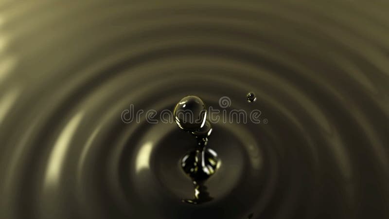 Oil drop slow motion stock video. Video of simulation - 43369353