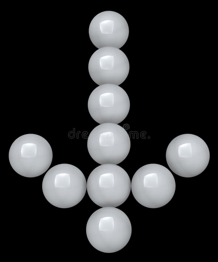 Down Arrow Flat Icon Symbol Stock Vector - Illustration of receive ...