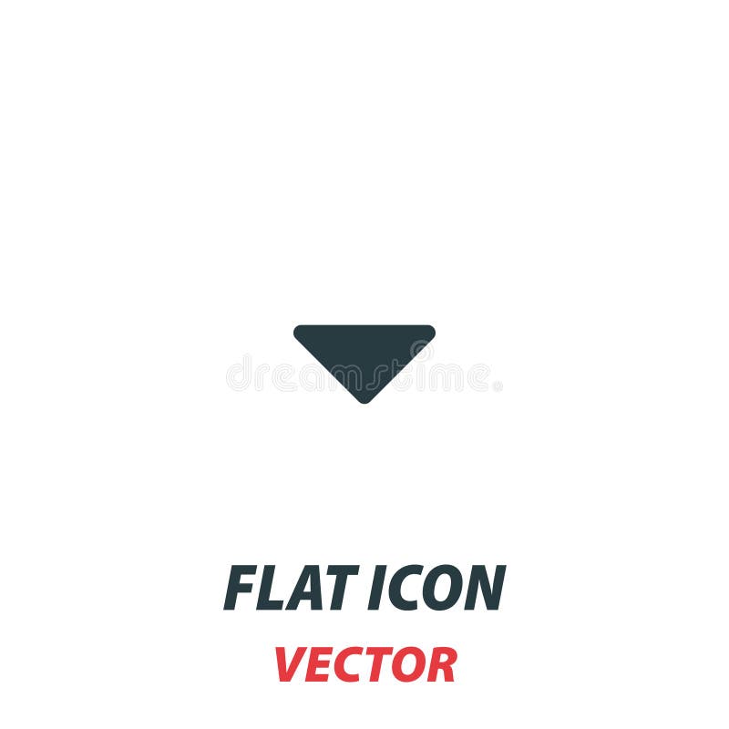 Drop Down Arrow Icon in a Flat Style. Vector Illustration Pictogram on ...