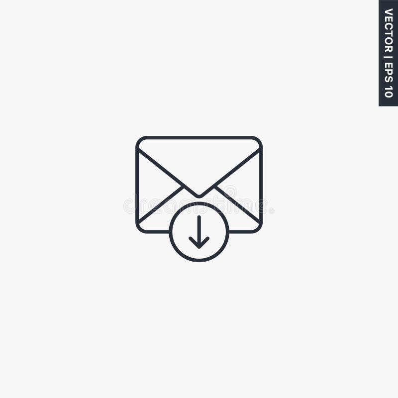 Drop Down Email, Linear Style Sign for Mobile Concept and Web Design ...