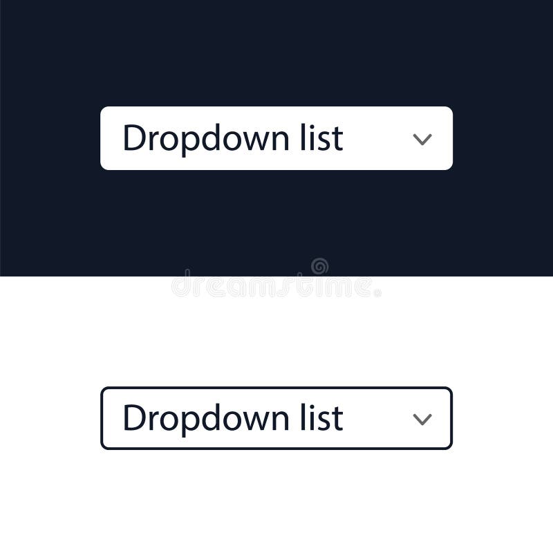 Drop-down List with Menu Items for the Website. with a Child Drop-down ...
