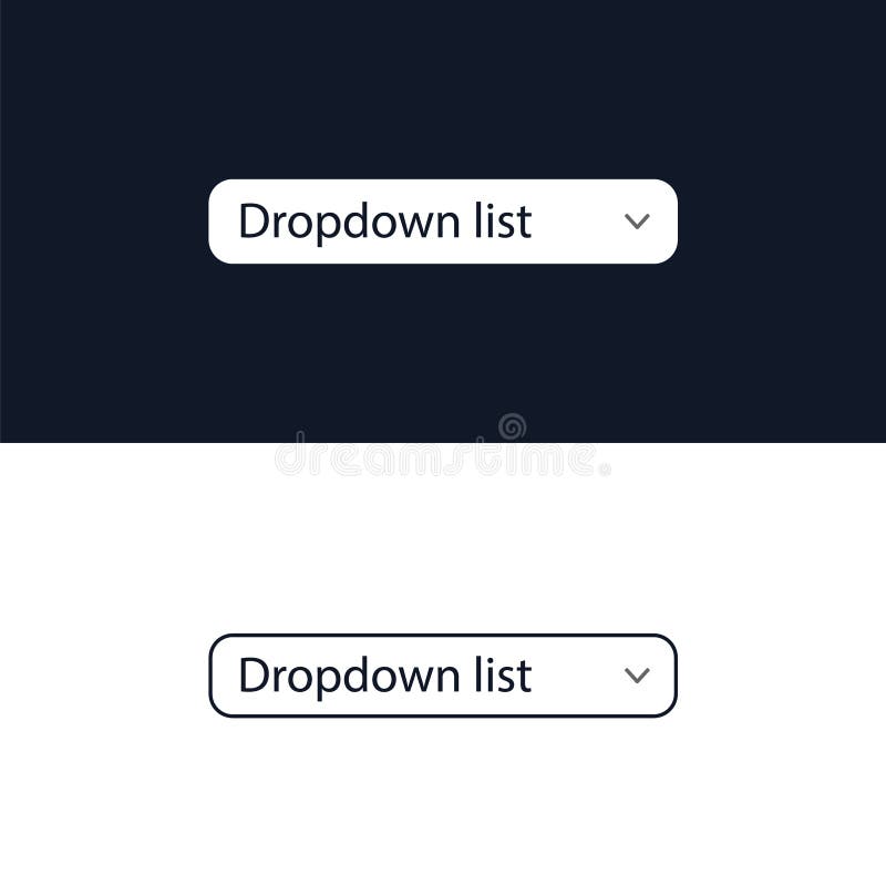 Drop-down List with Menu Items for the Website. User Interface for the ...