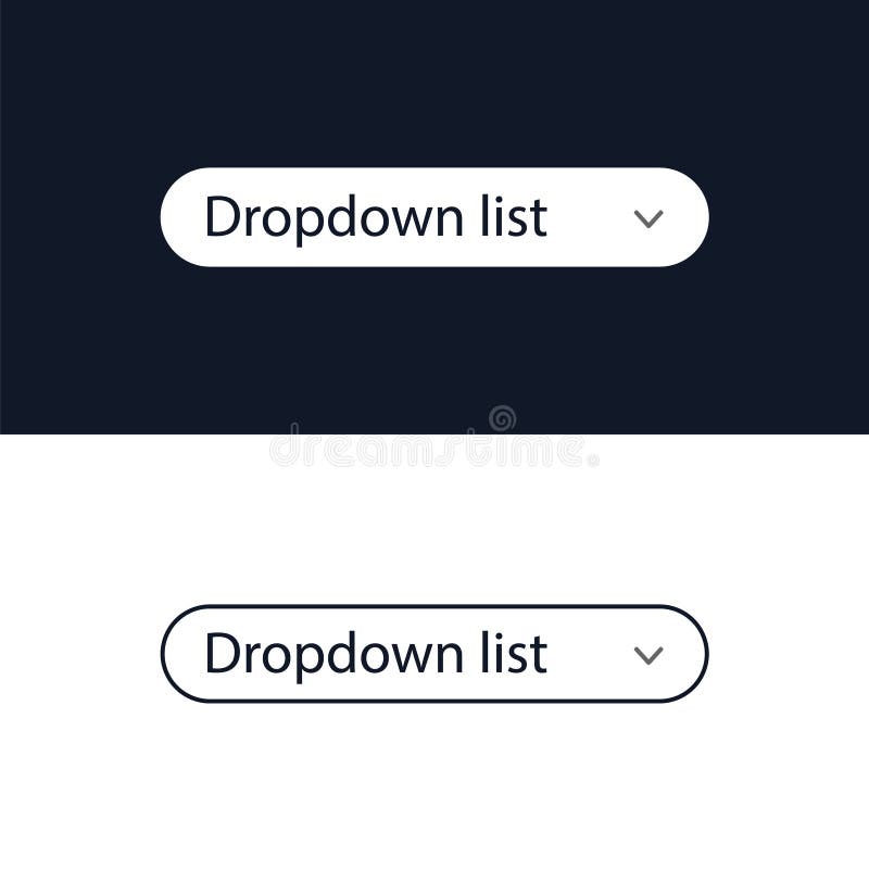 Drop-down List with Menu Items for the Website. with a Child Drop-down ...