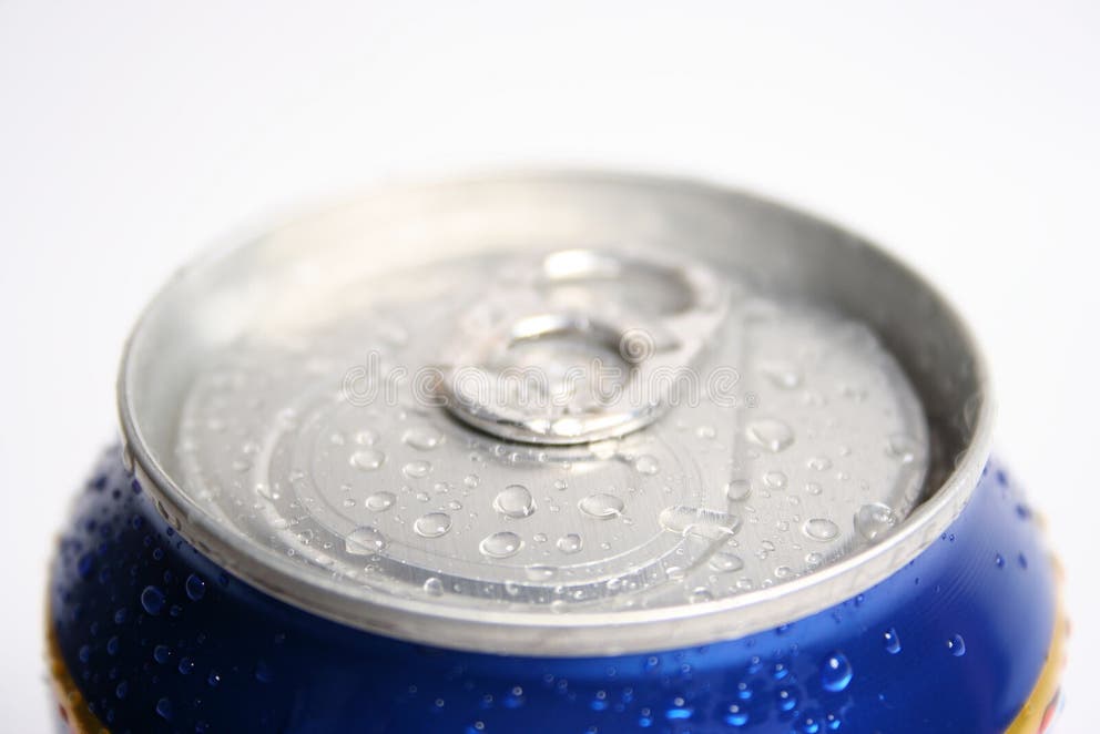 Drop on drink stock photo. Image of aluminium, beverage - 1556340