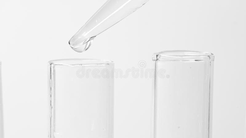 Drop Dripping into Laboratory Test Tubes. Stock Video - Video of ...