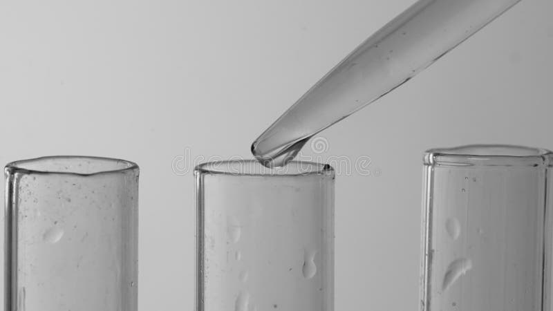 Drop Dripping into Laboratory Test Tubes. Stock Video - Video of ...