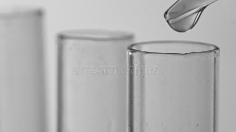 Drop Dripping into Laboratory Test Tubes. Stock Video - Video of ...