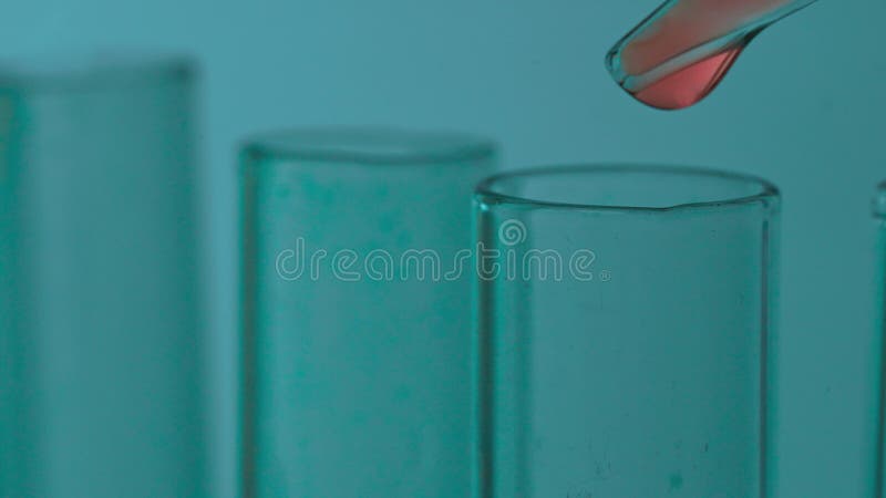Drop Dripping into Laboratory Test Tubes. Stock Video - Video of ...