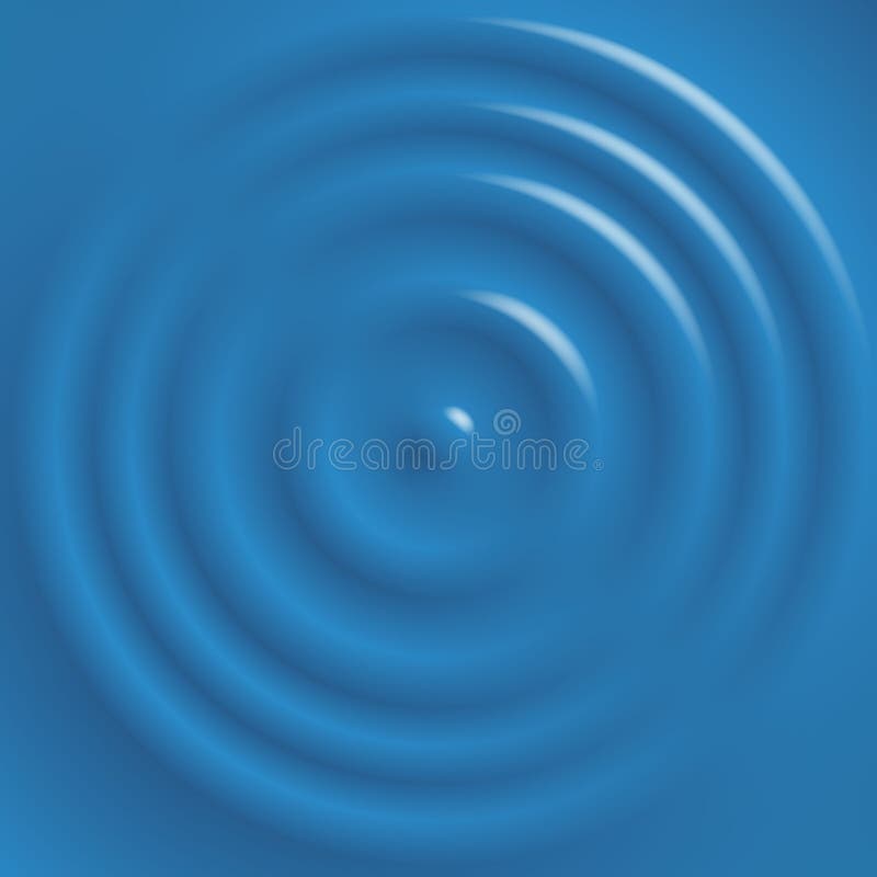 Water Drop Falling On Water Surface, Top View Background Stock Vector ...