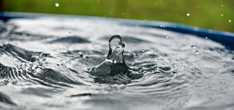 When a Drop Falls on the Water, Splash of a Water Drop Stock Image ...