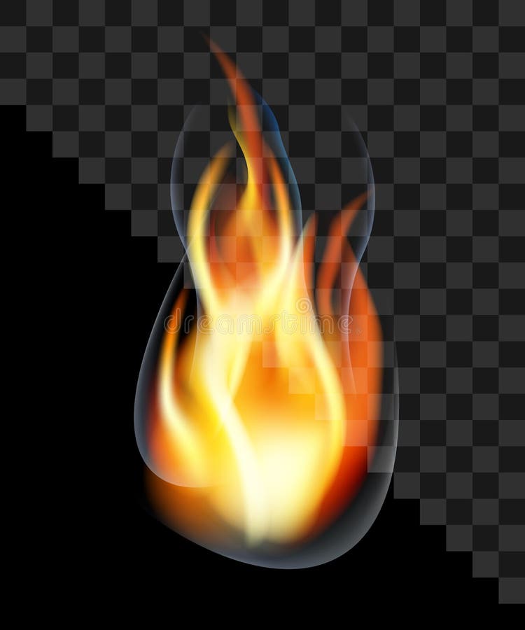 Drop Fire Flame Torch Burning Smoke Translucent Transparent Stock ...