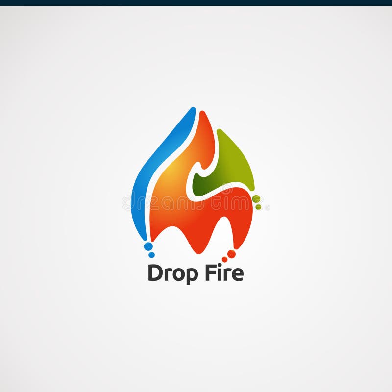 Fire Drop , Energy and Oil Logo Stock Illustration - Illustration of ...
