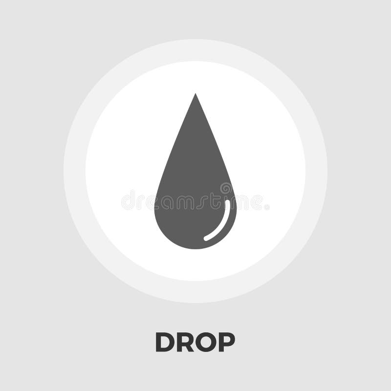 Drop flat icon stock vector. Illustration of water, graphic - 93728424