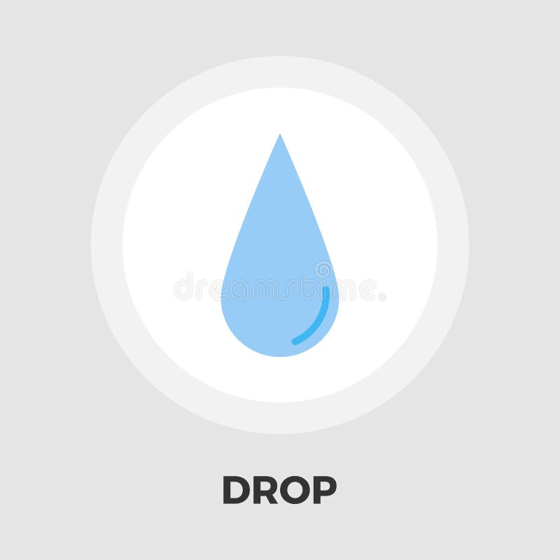 Drop flat icon stock vector. Illustration of water, graphic - 93728424