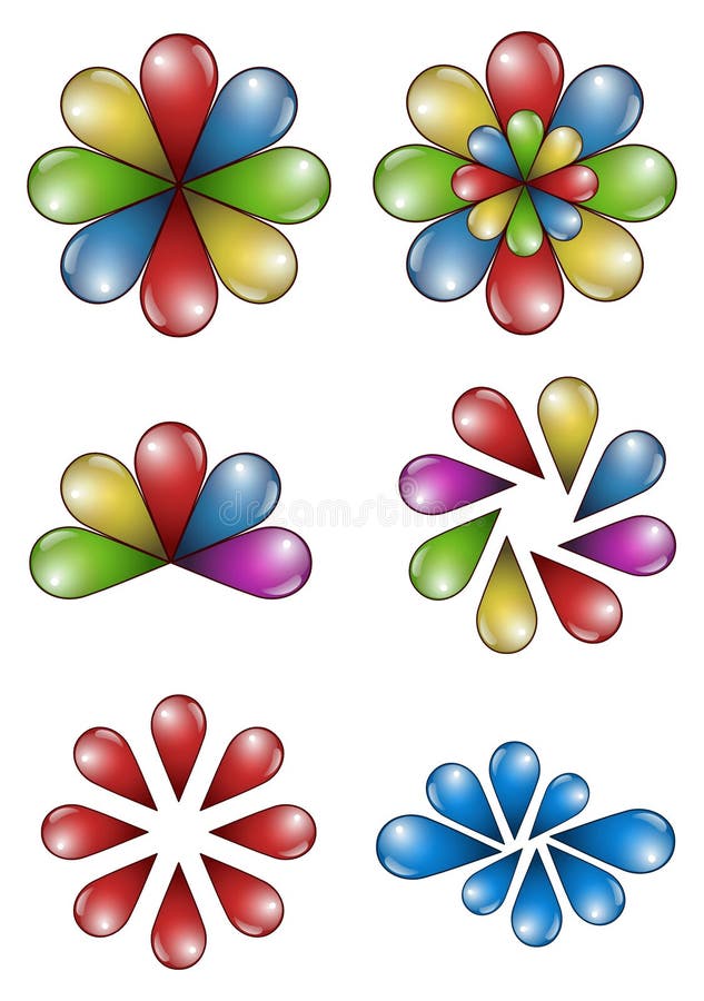 Drop flowers stock illustration. Illustration of abstract - 6774710