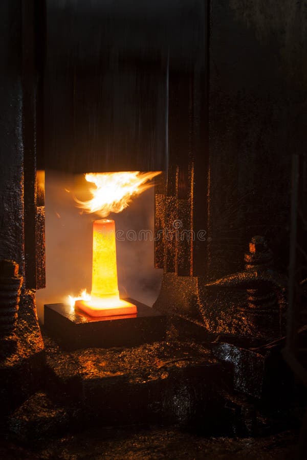 Drop Forged Hammer in Forging Process Stock Image - Image of forge ...