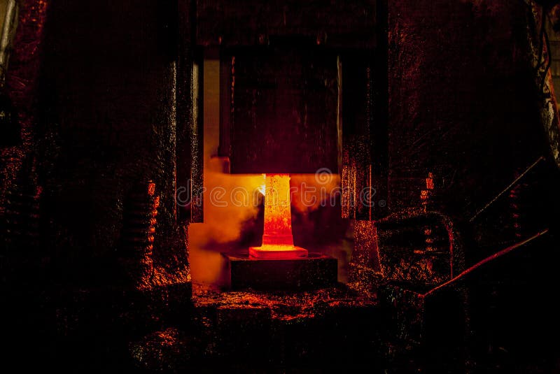Drop Forged Hammer in Forging Process Stock Photo - Image of forge ...